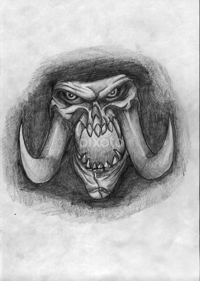 How To Draw A Evil Skull