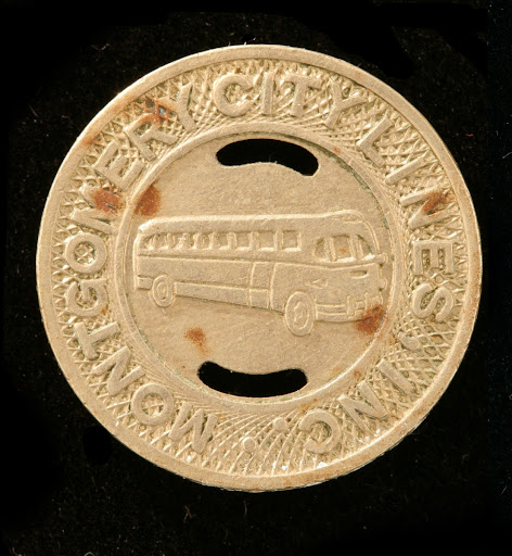 Transportation Token, Montgomery City Bus Lines, circa 1955 ...