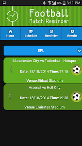 Football Match Reminder – All Football matches/League – schedule ...