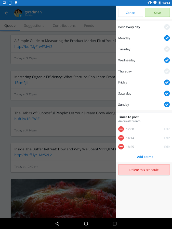 Buffer (Twitter, Facebook) - Google Play の Android アプリ