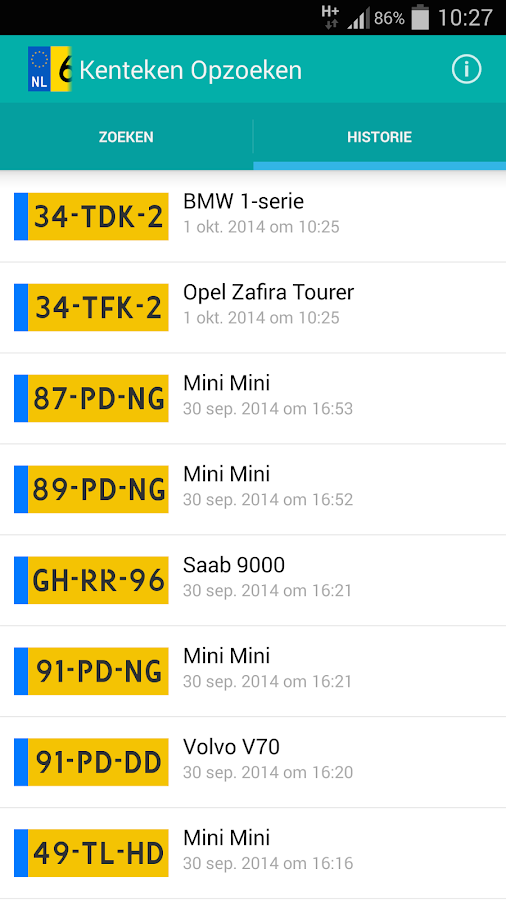 Kenteken opzoeken - Android-apps op Google Play