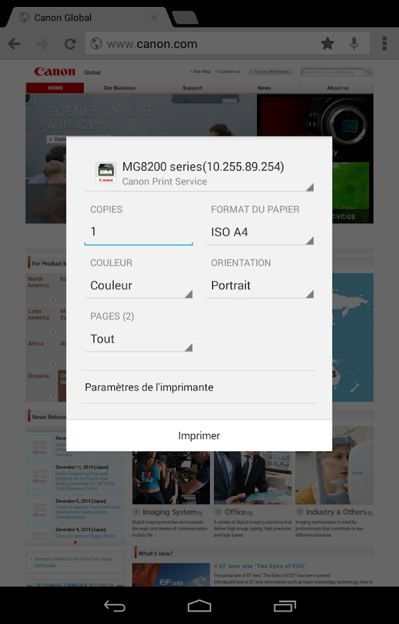 Canon Print Service – Applications Android sur Google Play