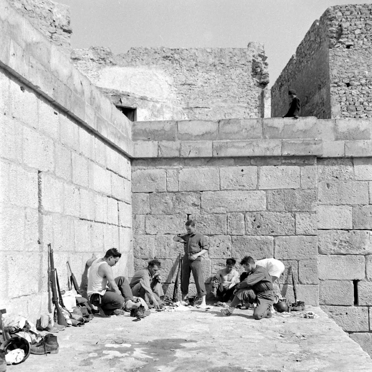 Soldiers Swim In Roman Baths At Gafsa - Eliot Elisofon — Google Arts ...