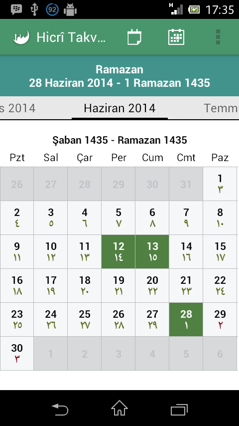 Hicrî Takvim (Islamic) - Google Play'de Android Uygulamaları
