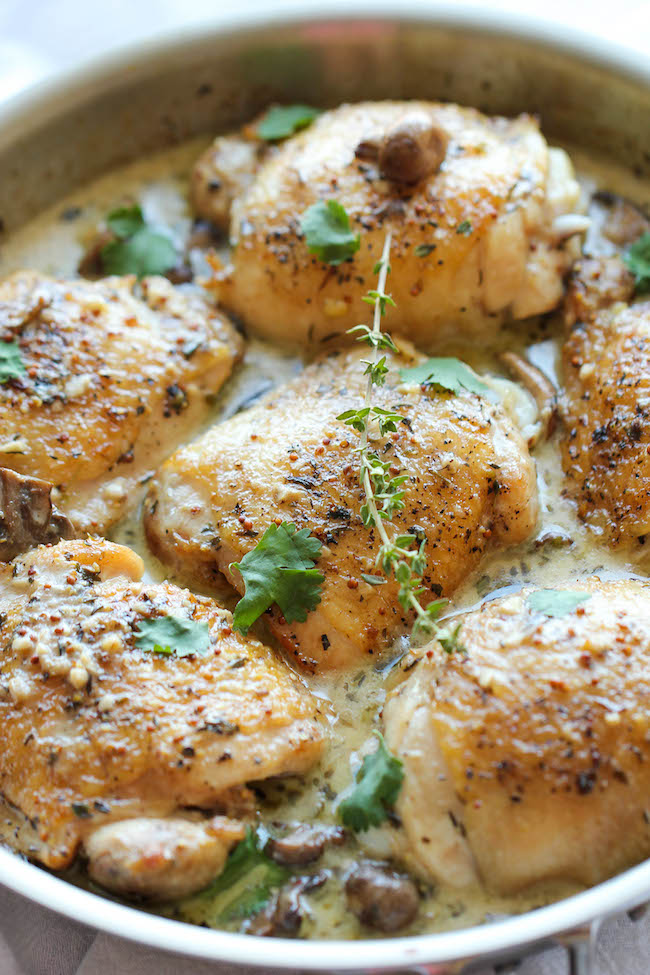 10 Best Baked Chicken Thigh Recipes With Mushrooms