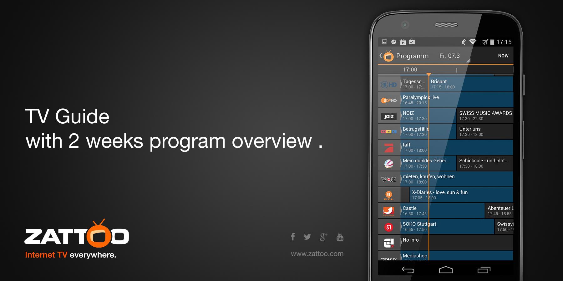 Zattoo Live TV - Sports, News - Android Apps on Google Play