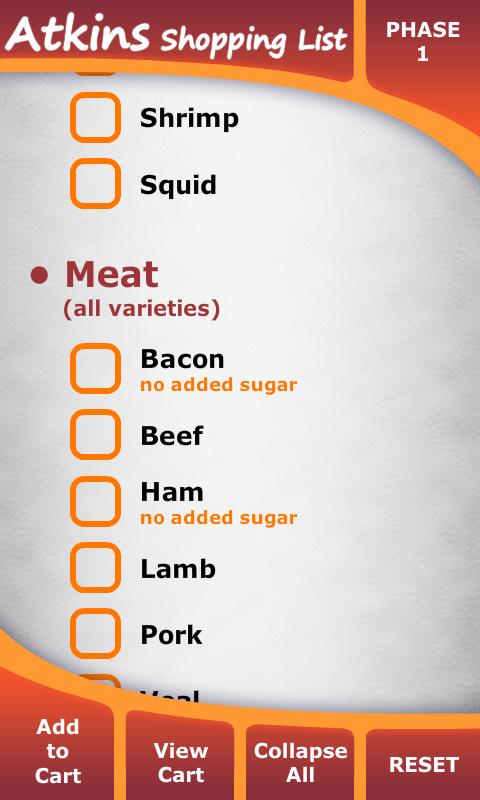 Shopping List For Atkins Diet Phase 1 - Xander