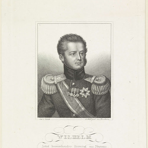 Portret van Willem van Nassau, Johann Georg Nordheim, after van Schalk ...