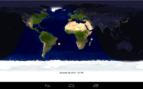 Day & Night Map – A world map that shows the regions of day light and ...