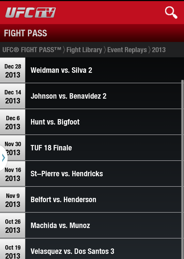 UFC.TV & UFC FIGHT PASS - Android Apps on Google Play