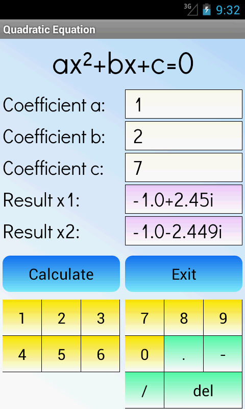 Quadratic Equation Solver - Android Apps on Google Play