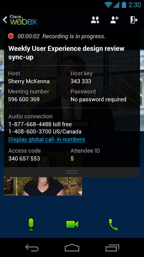 Cisco WebEx Meetings - screenshot