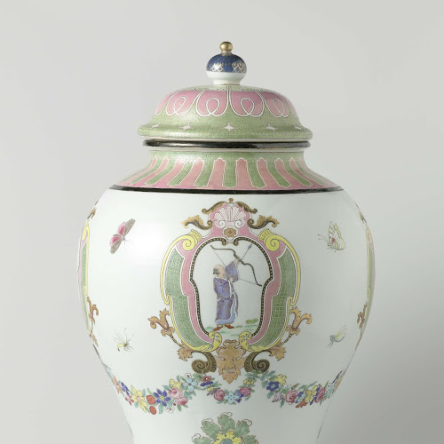 Fountain jar with an image of The Archer, anonymous, c. 1740 - Rijksmuseum