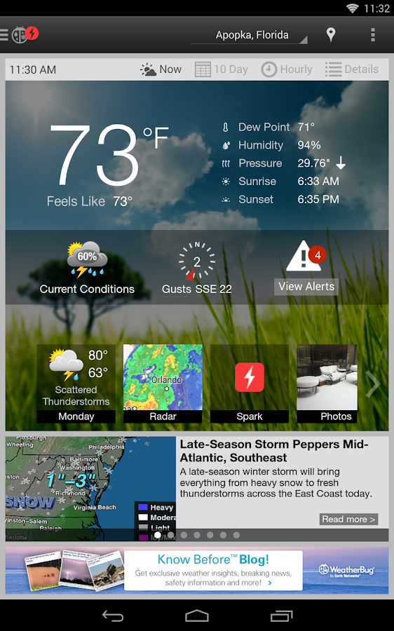 WeatherBug - screenshot