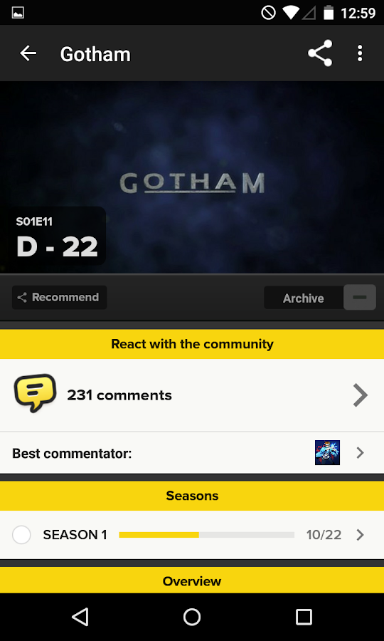 TVShow Time, TV show guide - screenshot