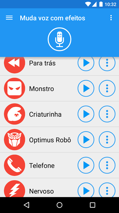 Muda voz com efeitos - screenshot