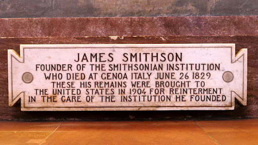 Plaque at the foot of Smithson's Monument — Google Arts & Culture