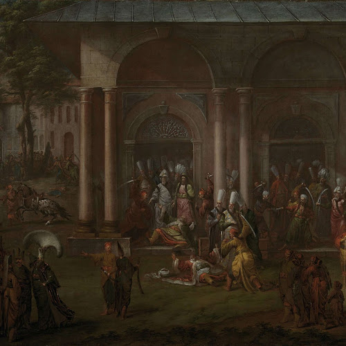 De moord op Patrona Halil en zijn volgelingen, Jean Baptiste Vanmour ...